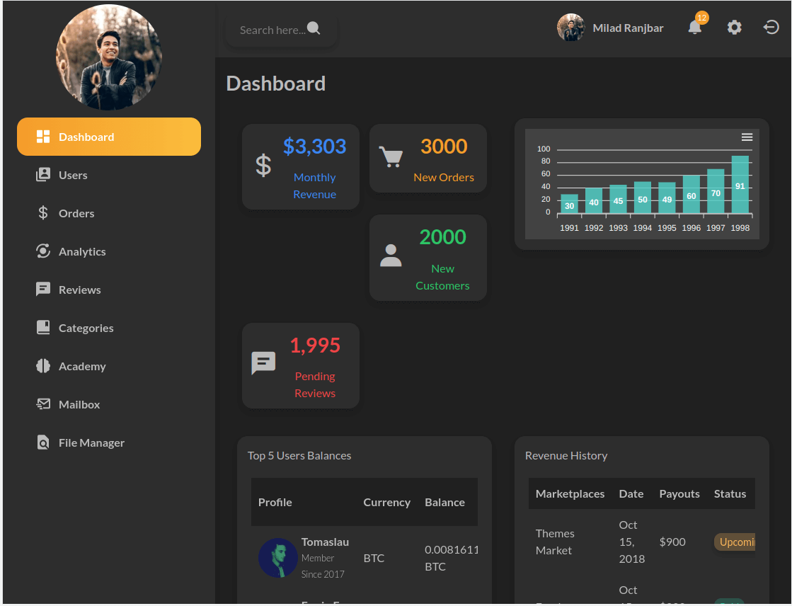 milad ranjbar personal website